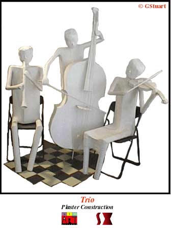 Trio / Musicians by Godofredo Stuart: Art Gallery at StuartXchange